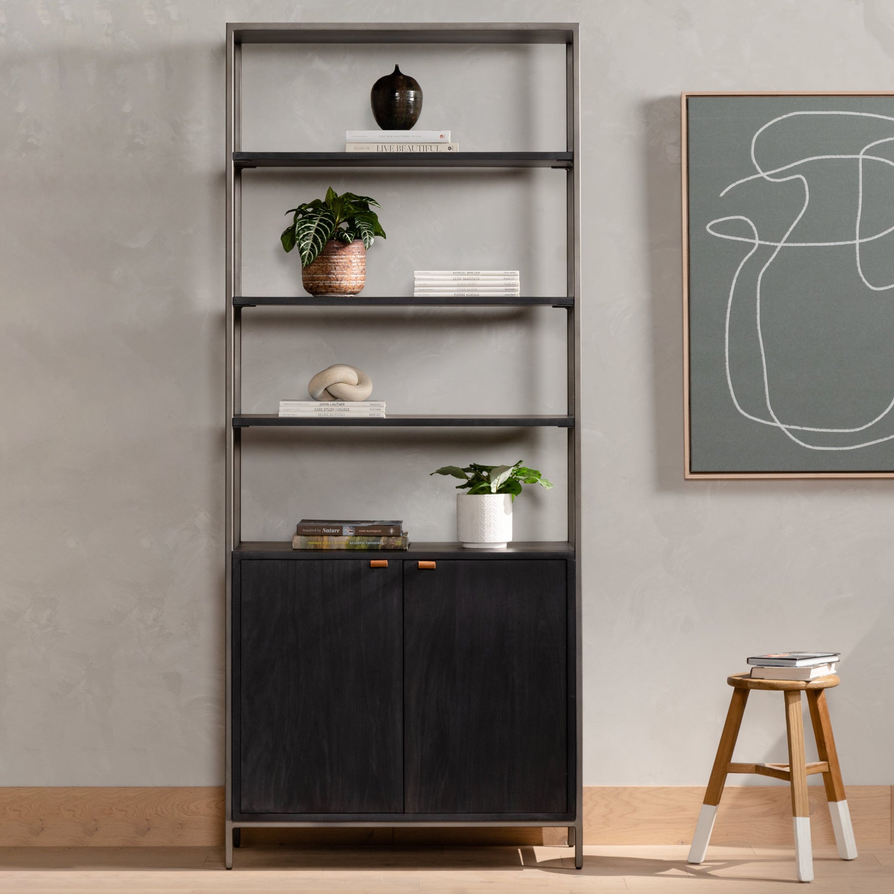 Four Hands Trey Modular Wide Bookcase - 2Modern