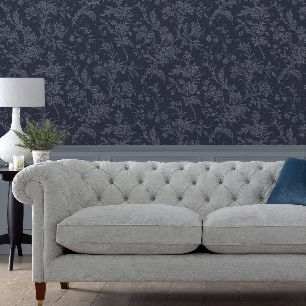 Graham & Brown Laura Ashley Laura Ashley Lloyd Dove Grey Wallpaper ...