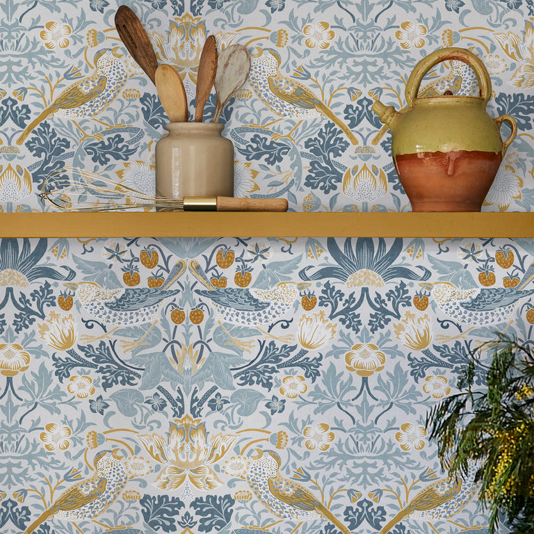 Graham & Brown William Morris Strawberry Thief Charcoal Wallpaper - 2Modern
