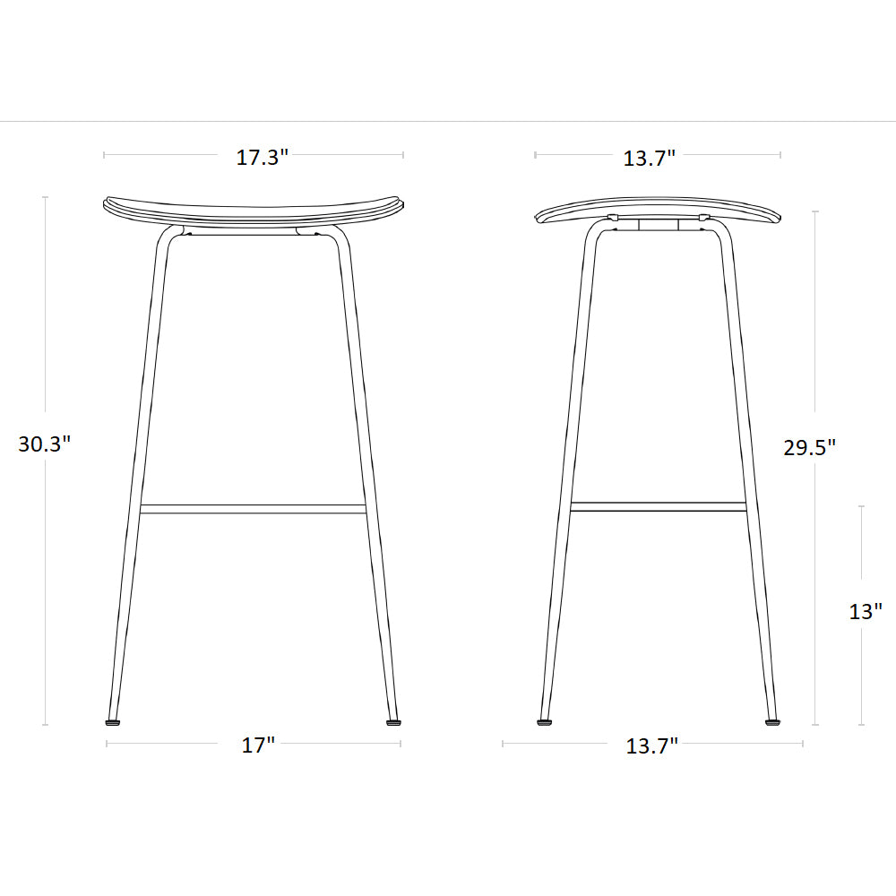 Gubi Beetle Fully Upholstered Backless Stool - 2Modern