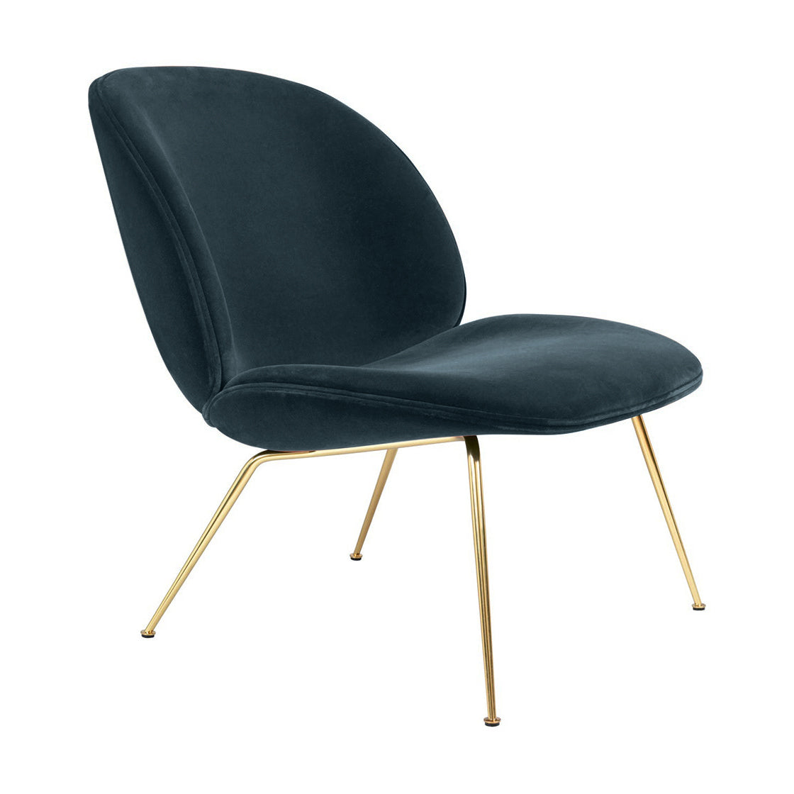 Gubi Beetle Velvet Lounge Chair - 2Modern