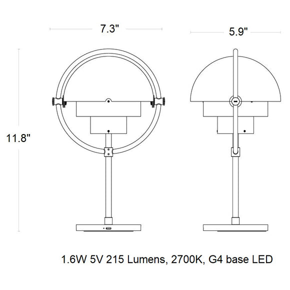 Gubi Multi-Lite Portable Table Lamp - 2Modern