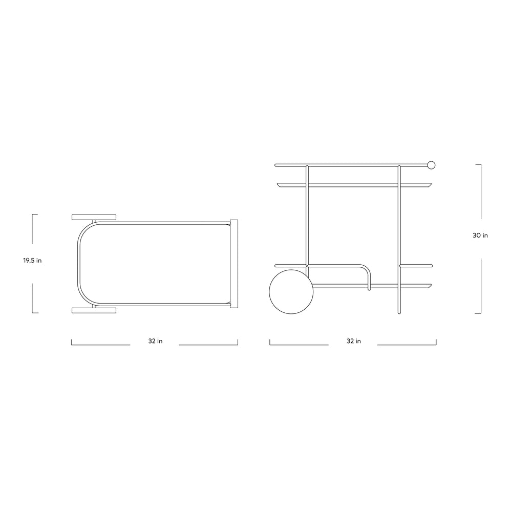 Gus Arcade Bar Cart - 2Modern