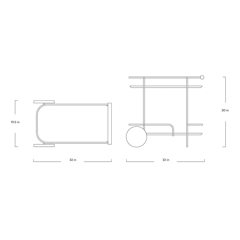 Gus Arcade Bar Cart - 2Modern