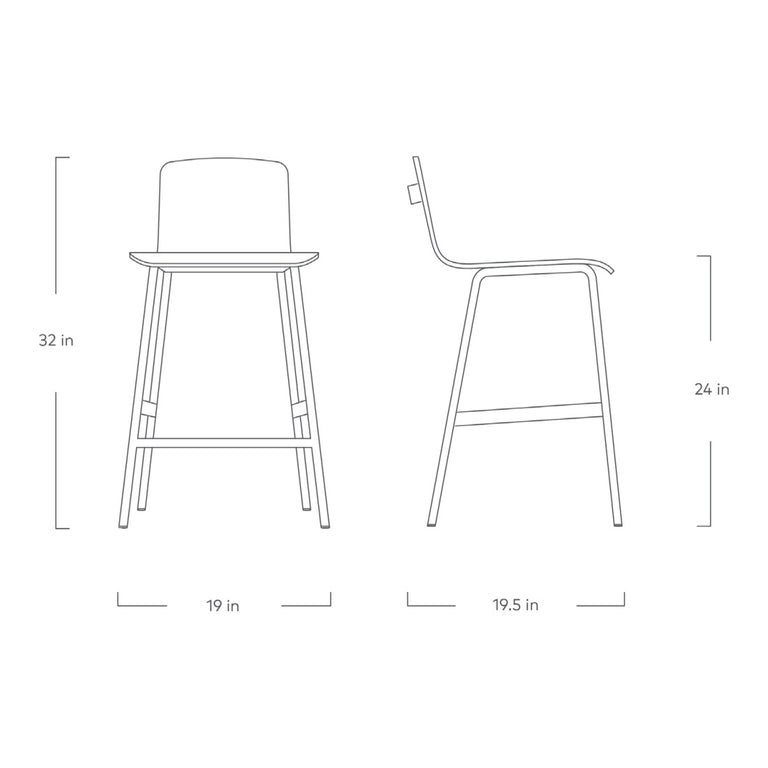 Gus Lecture Upholstered Counter Stool - 2Modern