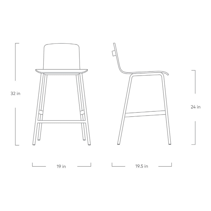 Gus Lecture Upholstered Counter Stool - 2Modern