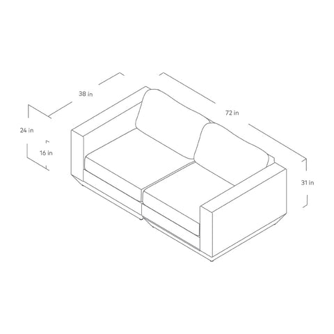 Gus Podium Modular 2-piece Sofa - 2Modern