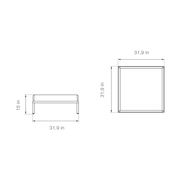 HOUE Level 2 Outdoor Ottoman - 2Modern