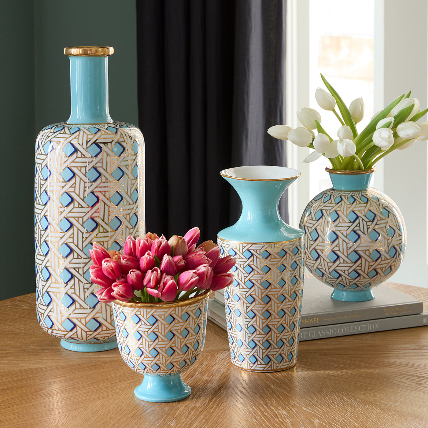 Jonathan Adler Basketweave Cuff Vase - 2Modern