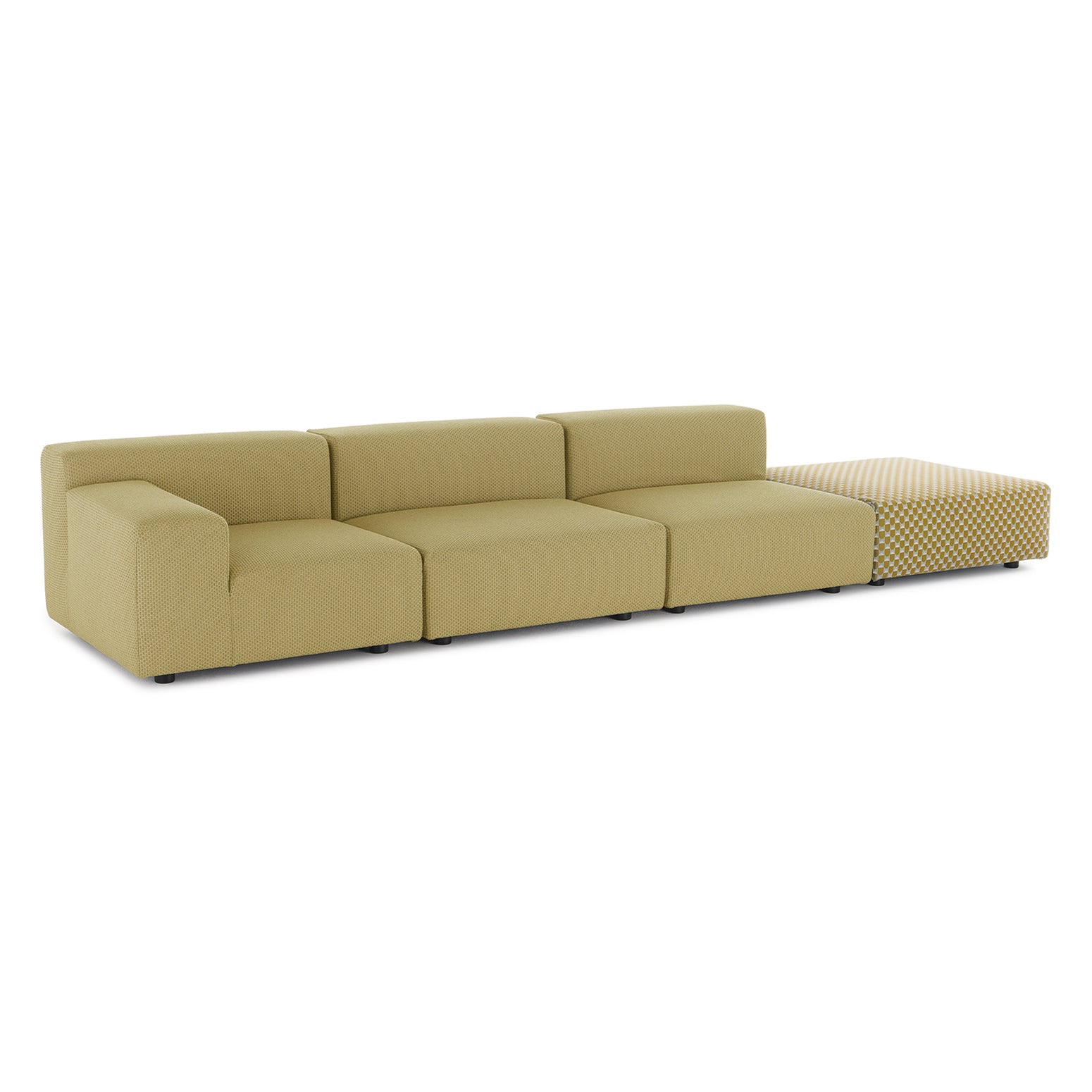 Kartell Plastics Outdoor Liberty 3-Seater Sofa with Pouf - 2Modern