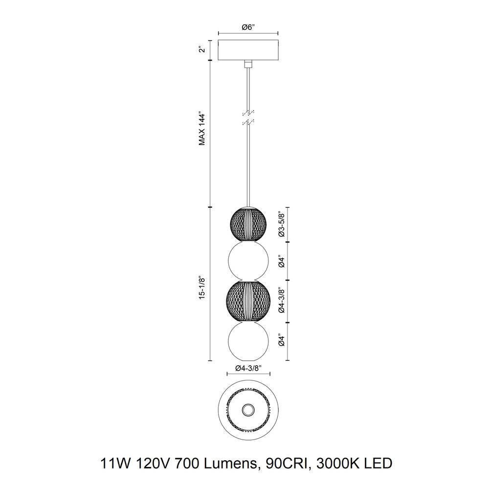 Alora Lighting Onyx LED Pendant Light - 2Modern
