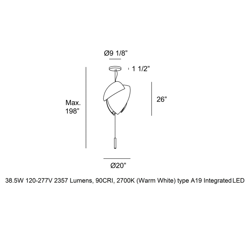 LedsC4 by Bover Voiles Pendant Light - 2Modern