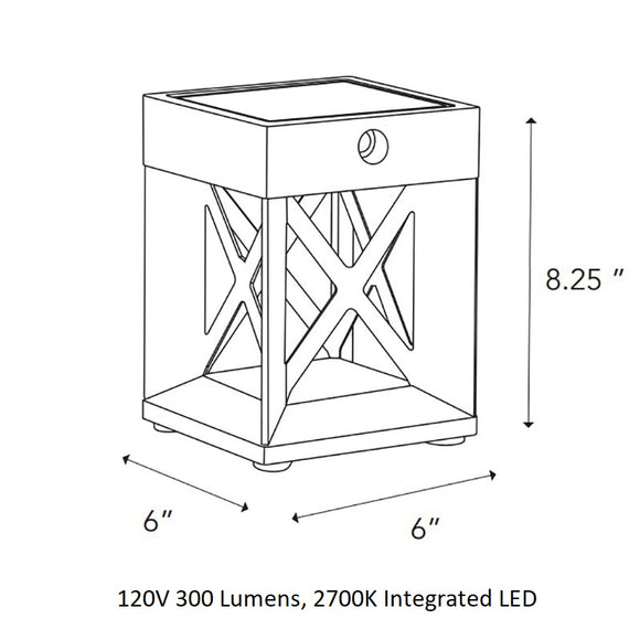 Les Jardins Soho Solar Outdoor Table Lamp - 2Modern