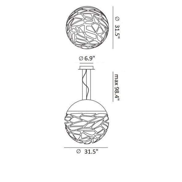 Lodes Kelly Sphere Pendant Light - 2Modern