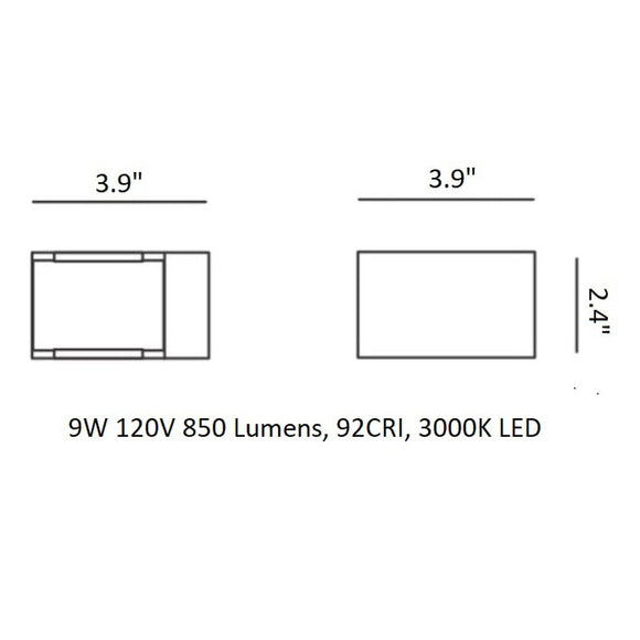 Lodes Laser Cube Wall Light - 2Modern