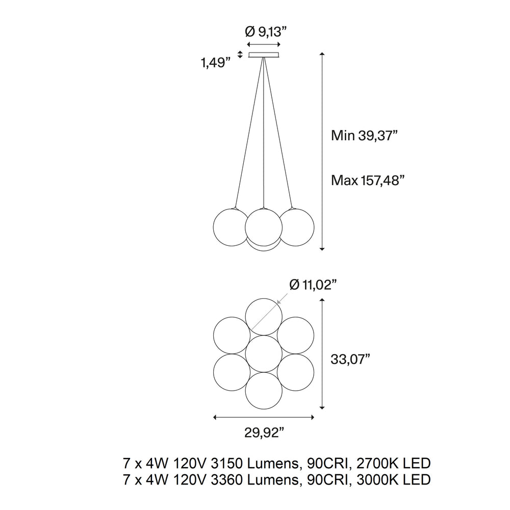 Lodes Random Cloud Large Multi Light LED Pendant Light - 2Modern