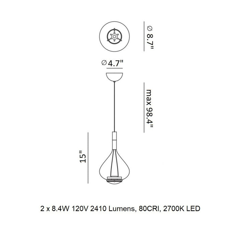 Lodes Sky Fall Pendant Light - 2Modern