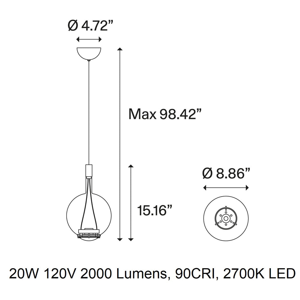 Lodes Sky Fall Round LED Pendant Light - 2Modern