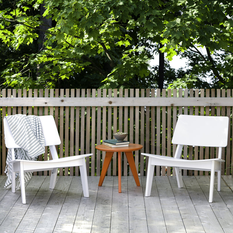 Loll Designs Lago Outdoor Lounge Chair and Satellite End Table Bundle ...