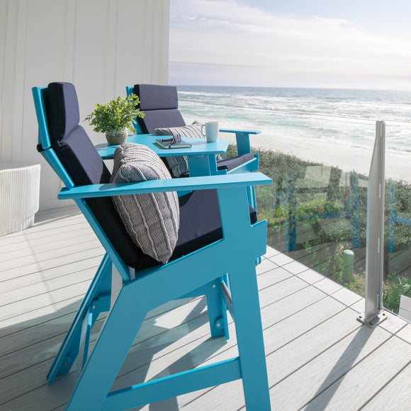 Loll Designs Lollygagger Hi-Rise Chairs with Curved Attached Table ...