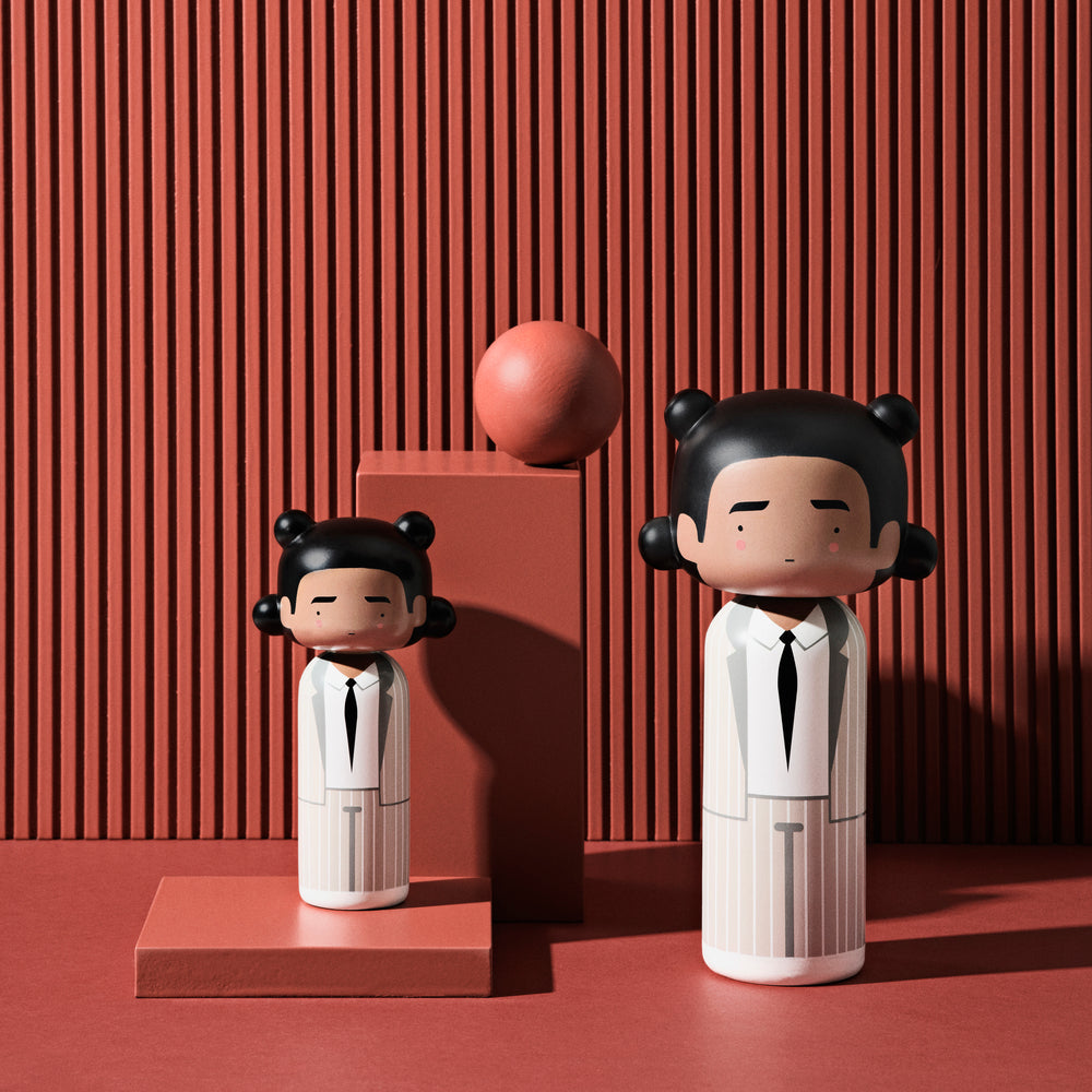 Lucie Kaas Jean-Michel Basquiat Three-Point-Crown Kokeshi Doll - 2Modern