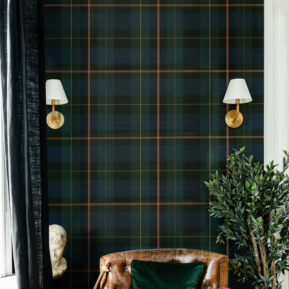 Mind The Gap Equestrian Plaid Wallpaper - 2Modern