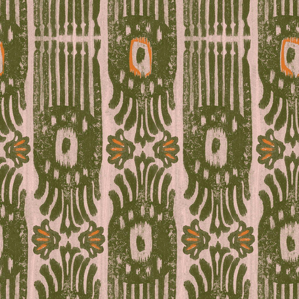 Mind The Gap Ikat Wallpaper Sample Swatch - 2Modern