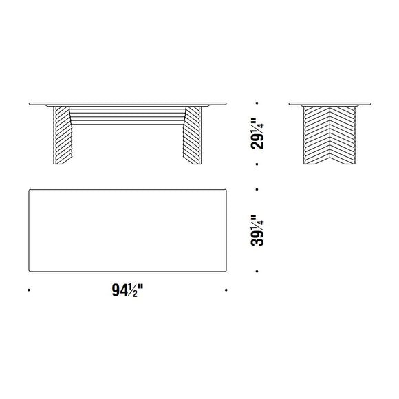 Moroso Rows Diagonal Dining Table - 2Modern