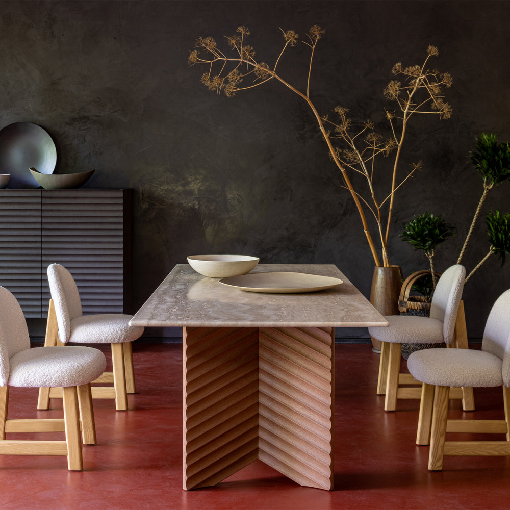 Moroso Rows Diagonal Dining Table with Marble Top - 2Modern