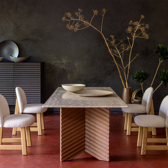 Moroso Rows Diagonal Dining Table with Marble Top - 2Modern