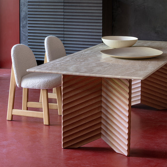 Moroso Rows Diagonal Dining Table with Marble Top - 2Modern
