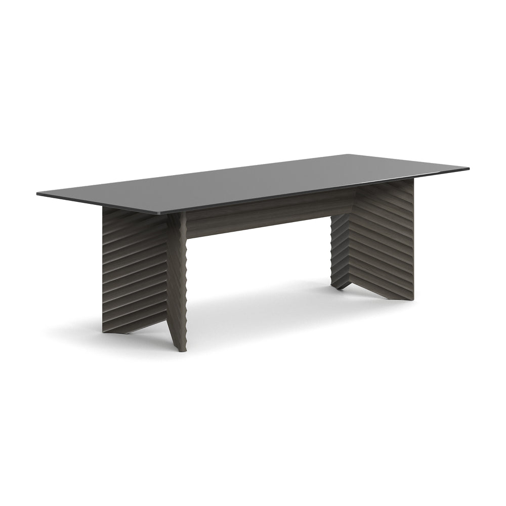 Moroso Rows Diagonal Dining Table with Glass Top - 2Modern
