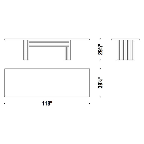 Moroso Rows Vertical Dining Table - 2Modern