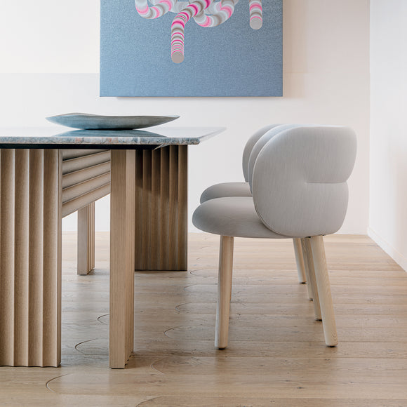 Moroso Rows Vertical Dining Table with Marble Top - 2Modern