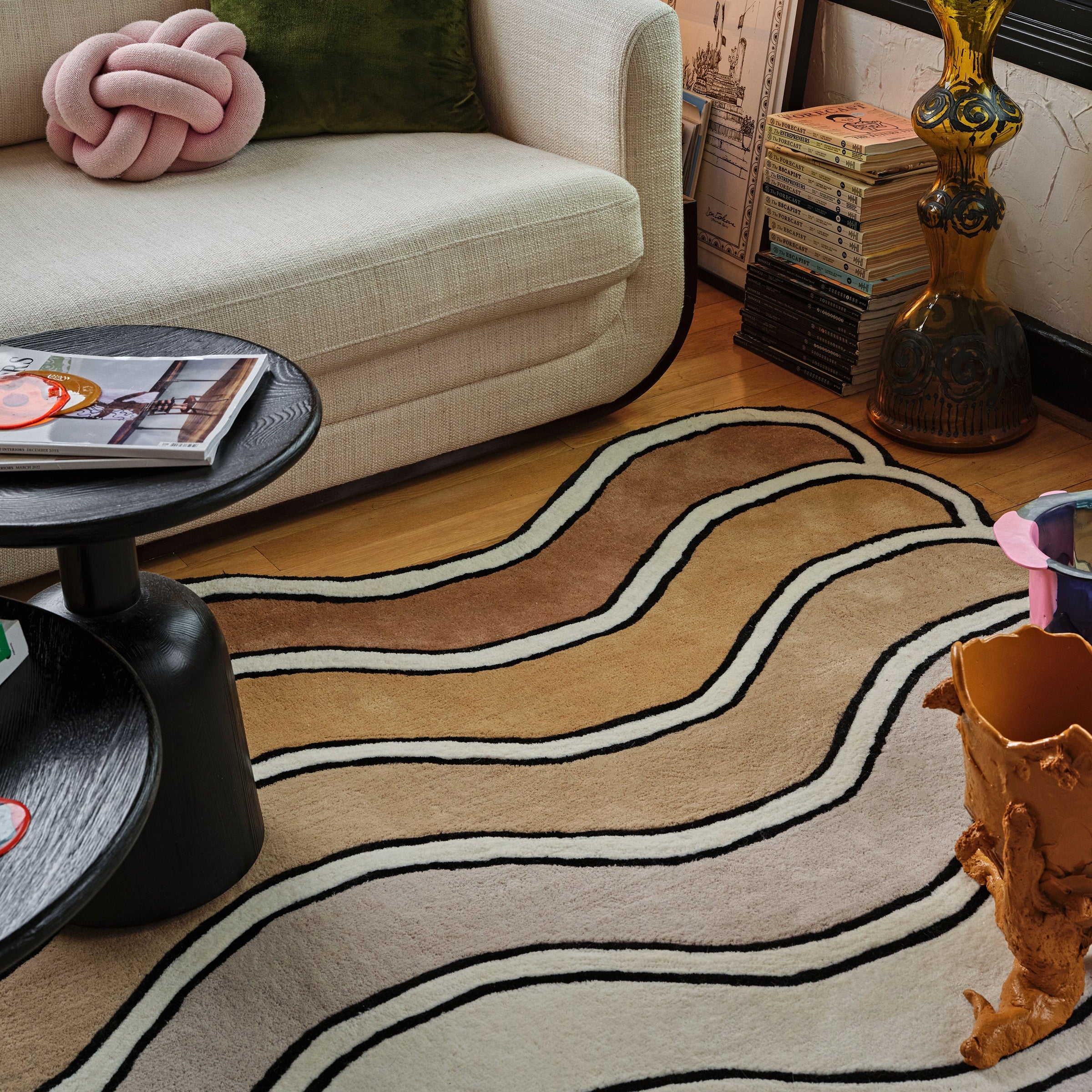 Pieces Wavy Desert Rug - 2Modern