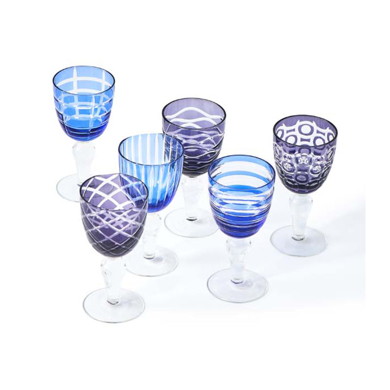 POLSPOTTEN Cobalt Mix Wine Glass (Set of 6) - 2Modern