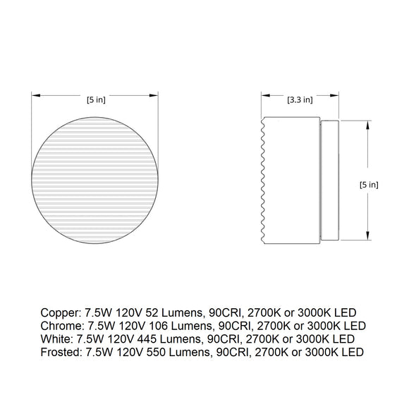 RBW Crisp LED Wall Sconce - 2Modern