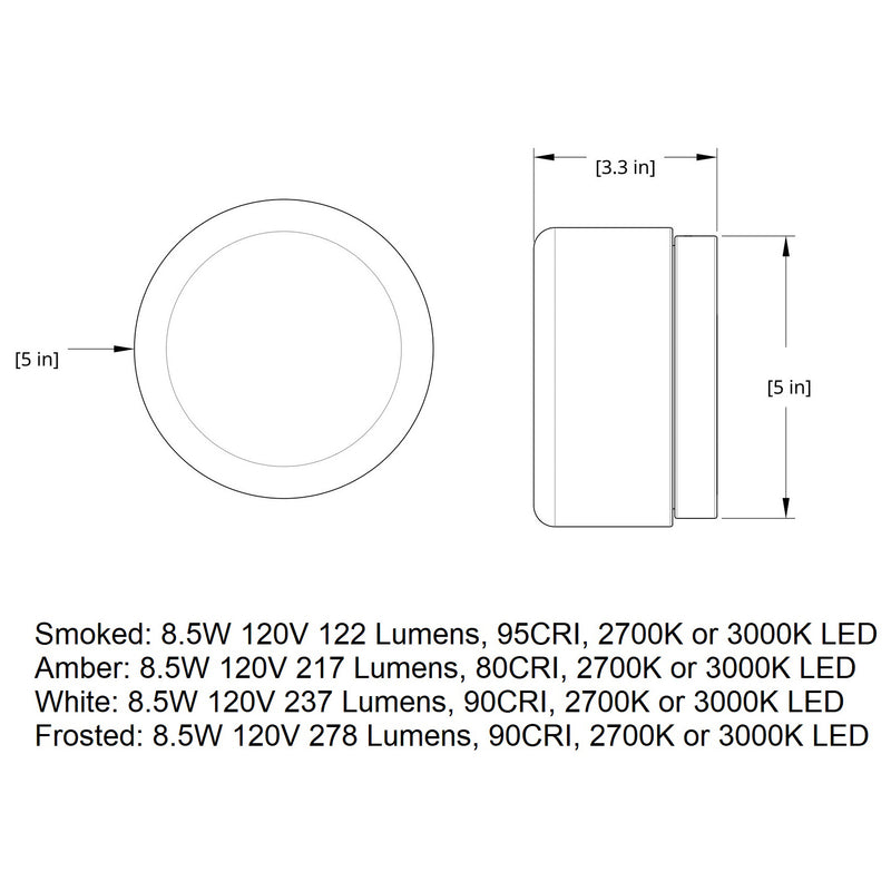 RBW Dimple LED Wall Sconce - 2Modern