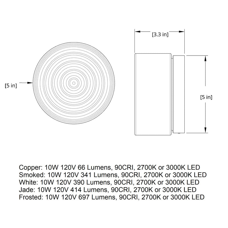 RBW Ripple Outdoor LED Wall Sconce - 2Modern
