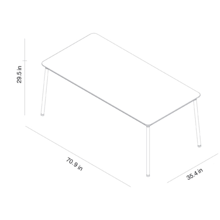 Resol Hub Outdoor Rectangular Dining Table - 2Modern