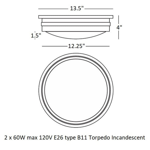 Robert Abbey Roderick Flush Mount - 2Modern