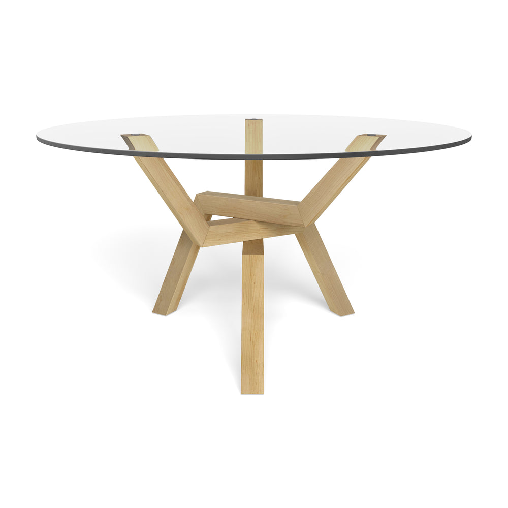 Saloom Furniture Cleo Round Dining Table Glass Top - 2Modern