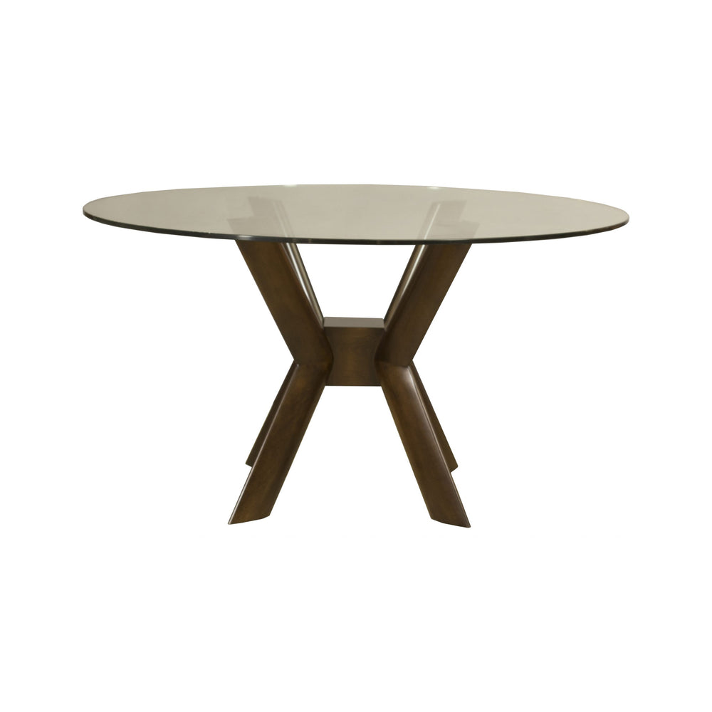 Saloom Furniture K-Base Round Dining Table - Glass Top - 2Modern