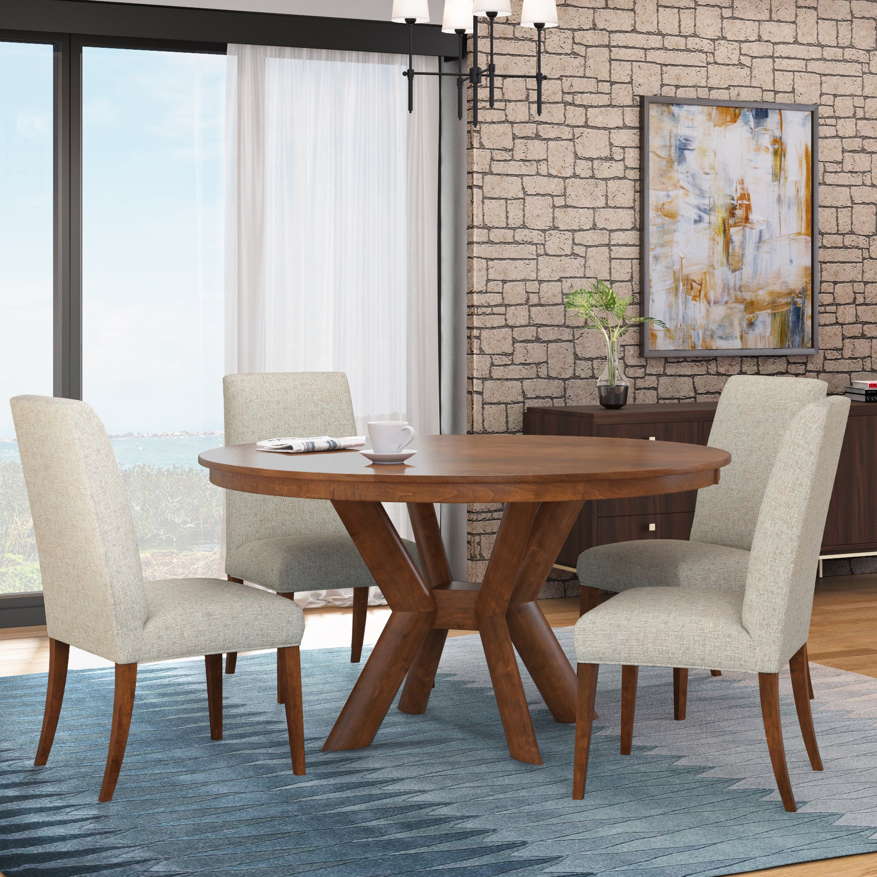 Saloom Furniture K-Base Round Dining Table - 2Modern