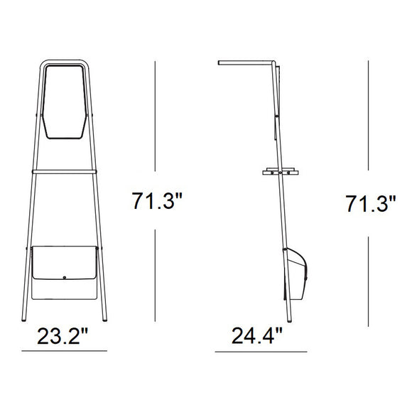 Stellar Works Valet Shelf - 2Modern