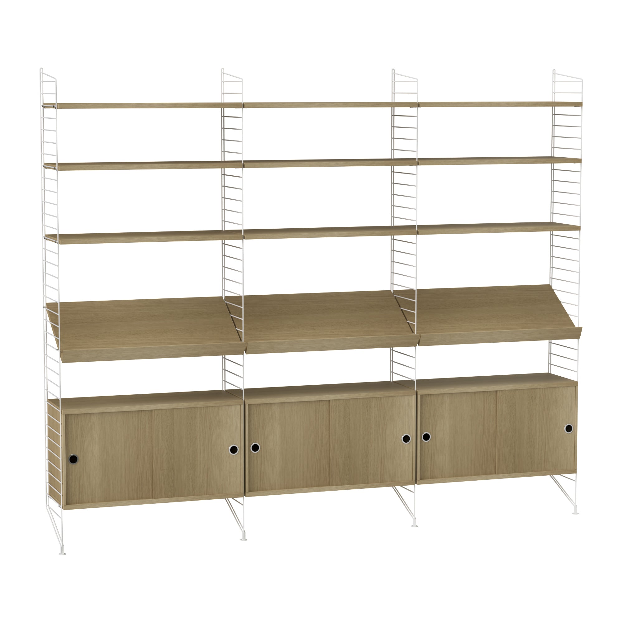 String Furniture Vertical Wall Cabinet Shelving Unit V1 - 2Modern