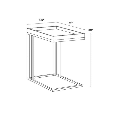 Sunpan Arden C-Shaped Side Table - 2Modern