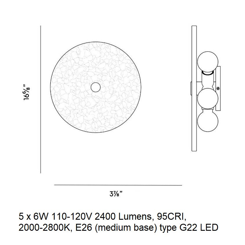 Tala Magma Wall/Flush Mount - 2Modern
