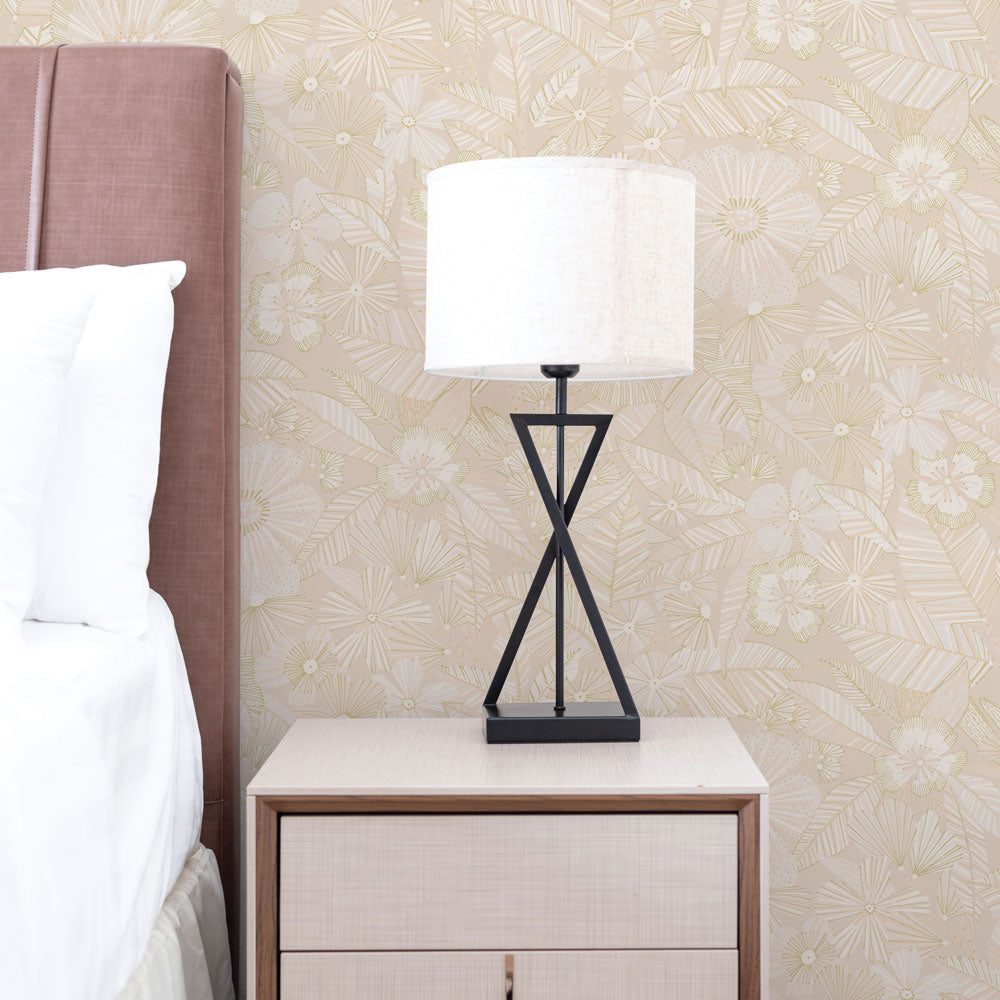 Tempaper & Co Metallic Bloom Removable Wallpaper - 2Modern