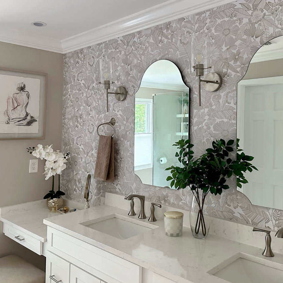 Tempaper & Co Metallic Bloom Removable Wallpaper - 2Modern